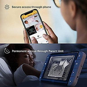 KODAK C520 WiFi Video Baby Monitor with Above-The-Crib View, Parent Unit for Constant Monitoring and Phone App for Quick Check-ins (Renewed)