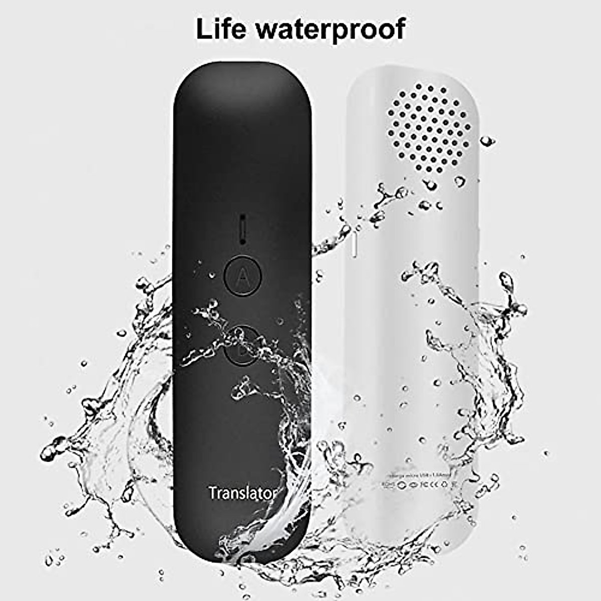 WDSD C-1 5.0 Rechargeable Fast Connection Mini Portable Voice Multi-Language Smart Translator for Overseas Business Meeting (Color : White-Dinosaur Doodle4)