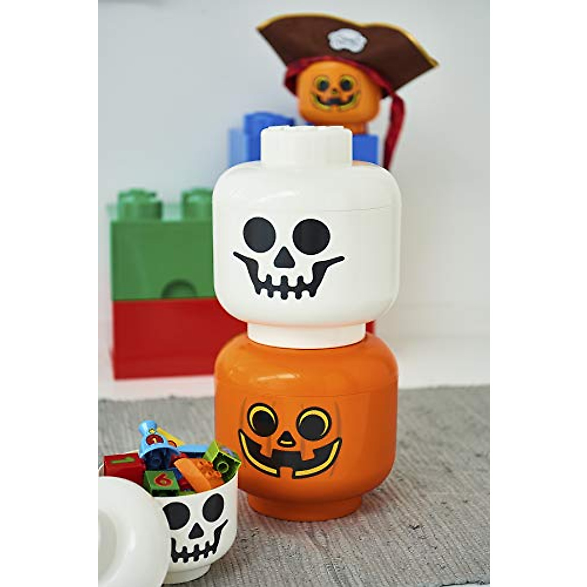 Room Copenhagen Lego Storage Head Large-Skeleton, Polypropylene, Skelton