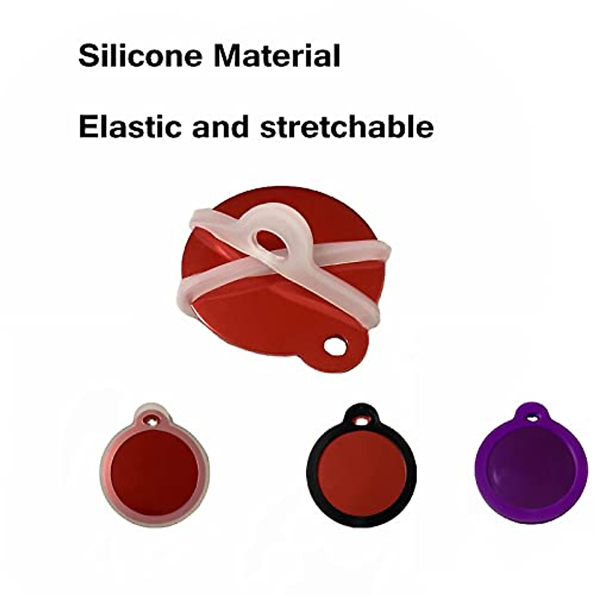 Silicone Circle Dog tag Silencer Quiet Noisy pet tag Sleeve Round Personalized pet ID Tags Protector Lightweight pet tag Silencer with 6 Colors