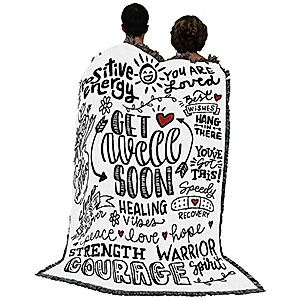 Pure Country Weavers Get Well Soon 2 Blanket - Gift Tapestry Throw Woven from Cotton - Made in The USA (72x54)