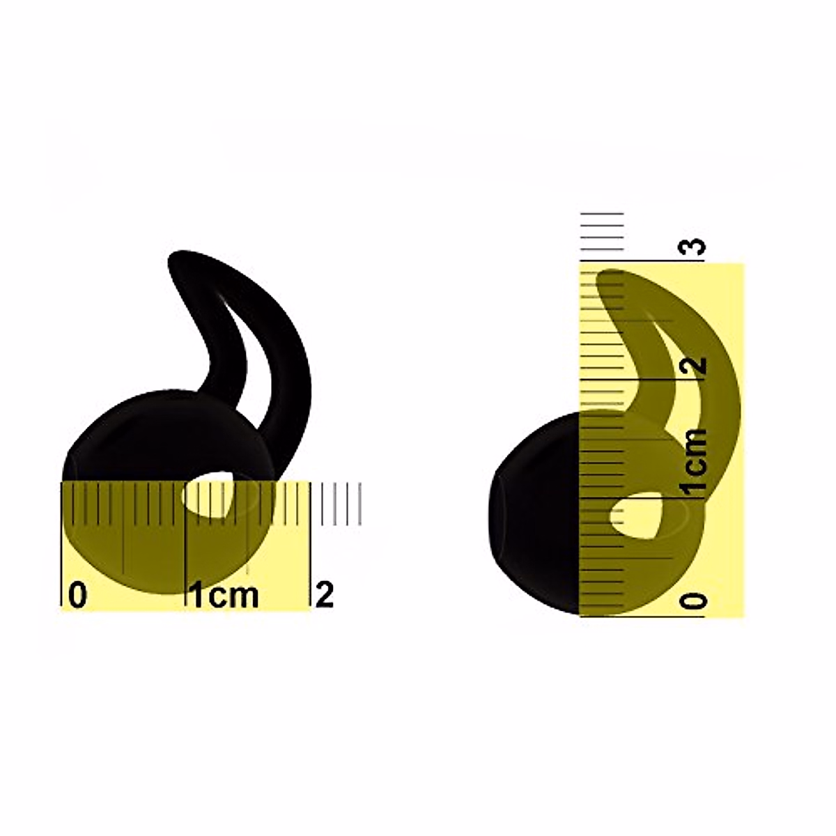 6pcs (B-APL-OEP) Left + Right Side Replacement Stabilizers Earhooks Wings Fins Eartips Adapters Compatible with Apple iPhone EarPods Earbuds with Remote and Mic - X 8 7 7+ SE 6 6S 6+ 5 5s 5c iPod iPad