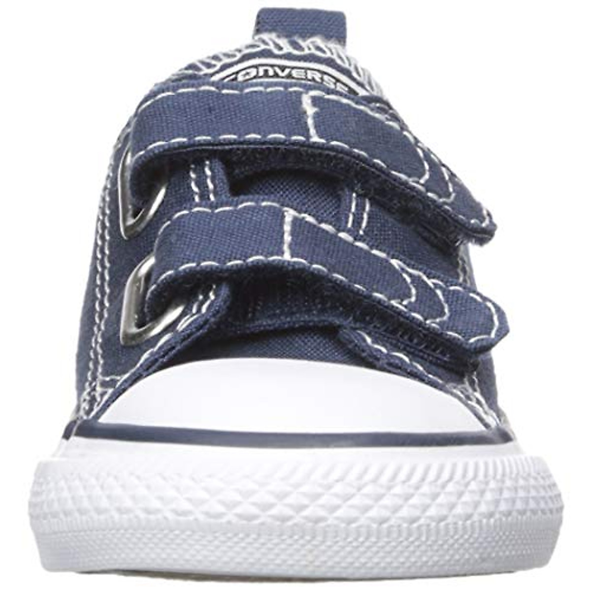 Converse Baby Boys Chuck Taylor All Star 2V Low Top Sneaker, Navy/White, 7 Infant
