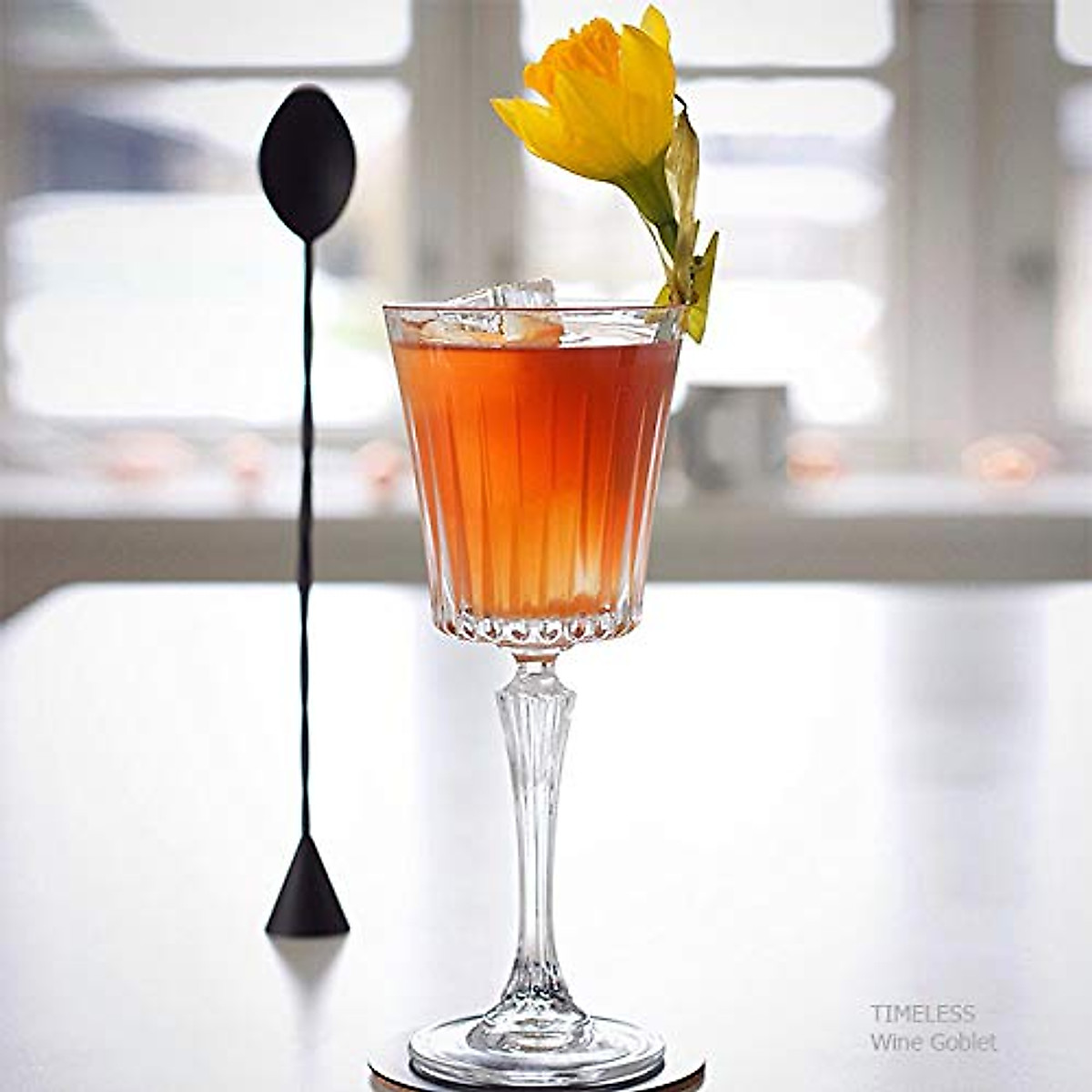 RCR Cristalleria Italiana Crystal Glass Drinkware Set (Water/Wine Goblet (10 oz) - 4 Piece)