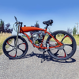 Zeda 80 Performance Bicycle Engine Kit with Dio Reed Valve & OKO Carb - Silver - Motorized Bike (36 Tooth)