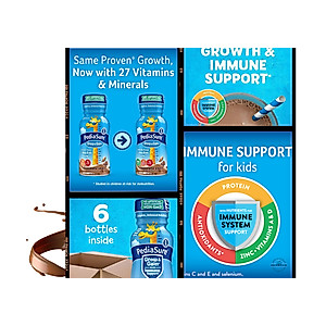 Immune Support Kids Protein Shake Grow & Gain Chocolate Flavor, 8 Fl Oz 8 Pack