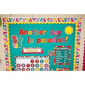 Teacher Created Resources ACCENTS LETTERS TROPICAL PUNCH 4 IN SET OF 208 (TCR5579)