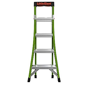 Little Giant Ladders, King Kombo, Professional, 5 Ft. A Frame, 8 Ft. Extension, Fiberglass, Type 1AA, 375 lbs Weight Rating, (13580-001)