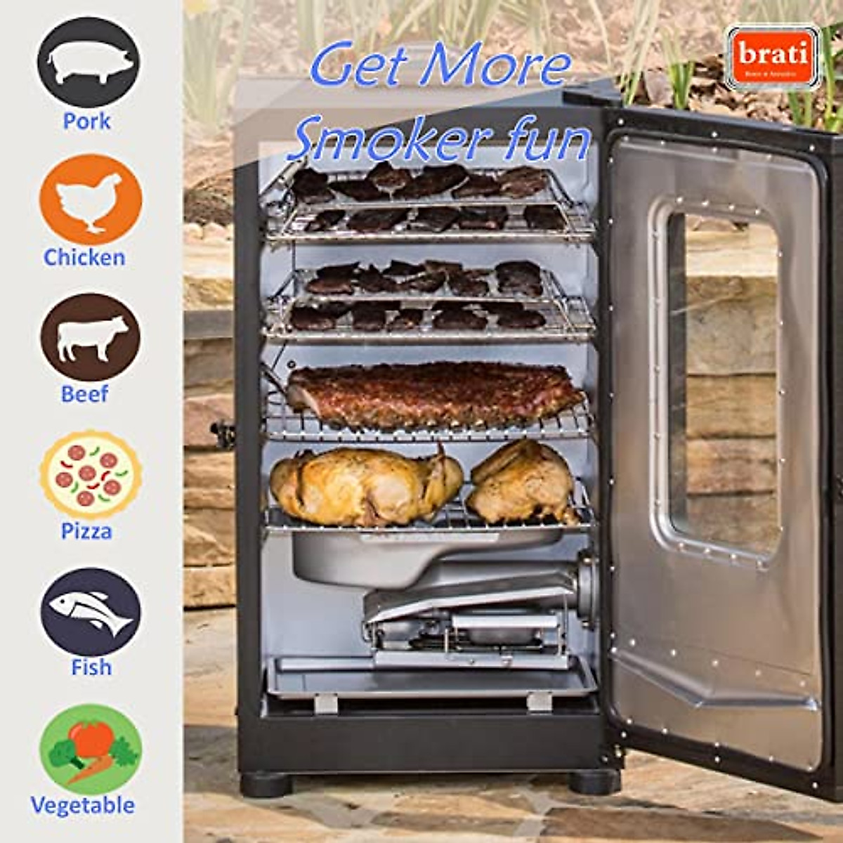 Electric Smoker Heating Element Replacement Part 9907120027 for Masterbuilt Heating Element 40" Electric Digital Control Smoker, 1200 watt