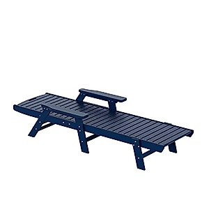 WestinTrends Malibu Poly Reclining Chaise Lounge Navy Blue