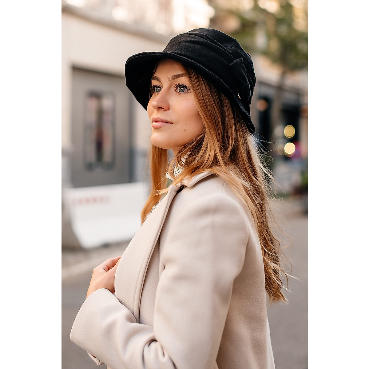 Womens 1920 Vintage Fedora Bowler Cloche Bucket Church Derby Party Hat Fall Winter Floppy Ladies Black