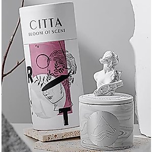 Scented Candle Decorative Soy Candle with Musical Greek Goddess Statue Lids for Home Decor Meditation Jar Candle Gifts for Women Mothers Day Candle 1PC