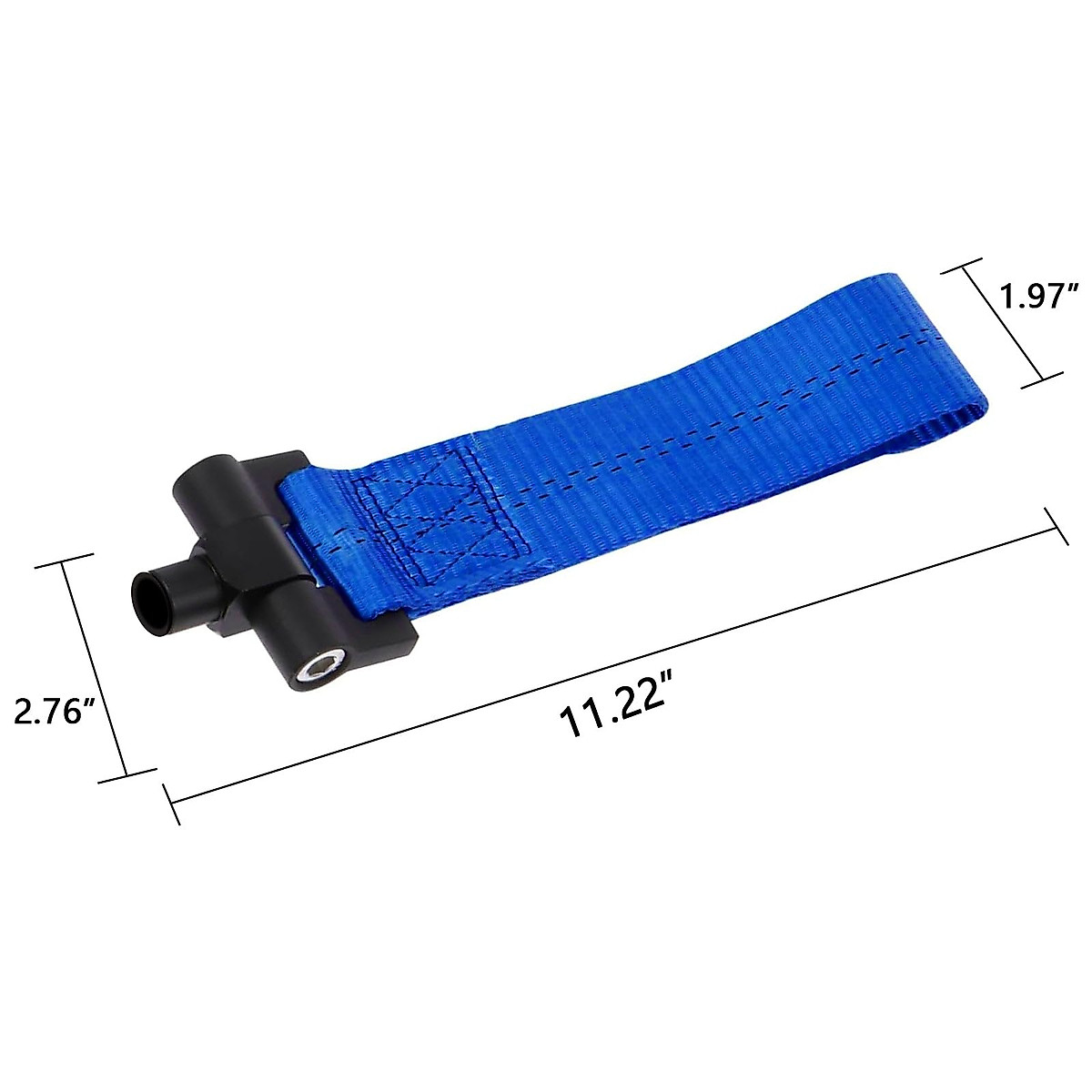 Xotic Tech Blue Track Racing Towing Strap w/Tow Hole Adapter Compatible with BMW X1 X3 X4 X5 X6 2 3 4 5 Series E36 E46 E90 E91 E92 E93 E82 E88 E39 E63 E64 E70 E71 2012+