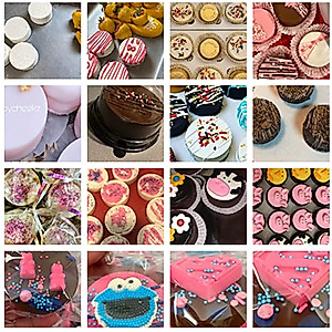 Palksky (3 Pcs) Round Cylinder Candy Mold/Chocolate Cover Cookie Mold for Sandwich Cookies Muffin Cupcake Brownie Cake Pudding Jello(Random Color)