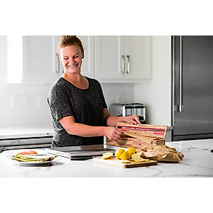 ChicWrap Butcher Block Parchment Paper Dispenser - Includes 15"x 164' (205 Sq. Ft) Roll Unbleached Baking, Cooking & Culinary Paper - Reusable Dispenser w/Slide Cutter - Ideal Dispenser