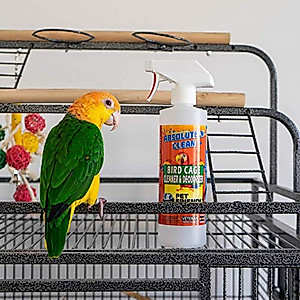 Absolutely Clean Amazing Bird Cage Cleaner and Deodorizer - Just Spray/Wipe - Safely & Easily Removes Bird Messes Quickly and Easily - Made in The US (16 Fl Oz (Pack of 2))
