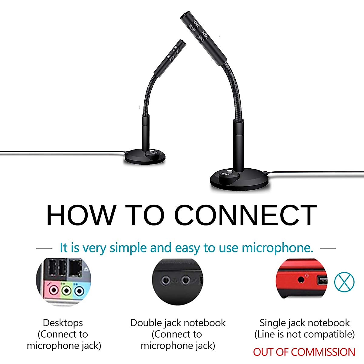 USB Microphone for Computer, Gojiny USB Condenser Microphone 360 Deagree Flexible Goosenecks Microphone for PC Desktop Laptop Meeting Office Recording Podcasting