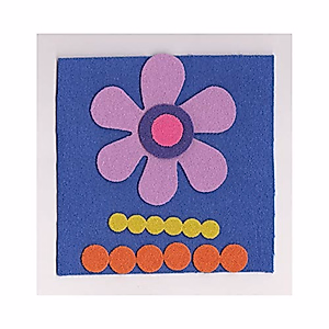 Wonderfil Sue Spargo Pre-Cut Wool Applique Pack, Flower - Colorway 2 (Larkspur Background)