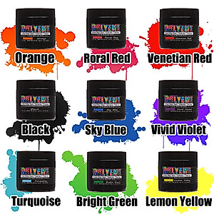 WELYEME Tie Dye Powder Bulk, Fabric Dye Powder 9 Pack, Cold Water Dye Set for Clothes, Tie-Dye Powder Kit