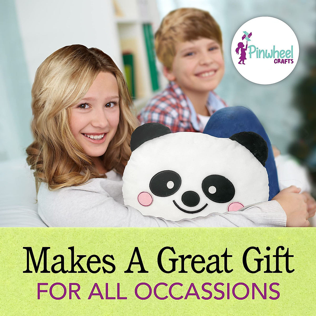 Unicorn Pillow Kit & Panda Pillow Kit Bundle - Fun DIY Arts and Crafts Project for Kids Ages 6 7 8 9 10 11 12 - Great Gifts for All Occasions