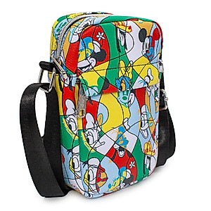 Disney Bag, Cross Body, Disney The Sensational Six Smiling Faces Collage, Multi Color, Vegan Leather