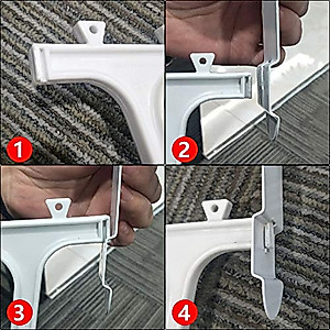 Fancy Buying 36-Pair Shoes Over The Door Rack Holder - Fold Up Non Slip Bars Shoe Rack Multifunction Combination- White