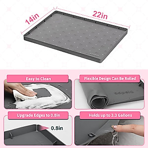 Sdpeia Under Sink Mat for [22" x 14"] Cabinet, Upgraded Silicone Waterproof Mat Kitchen Cabinet Liner Cabinet Protector Kitchen Organizers and Storage