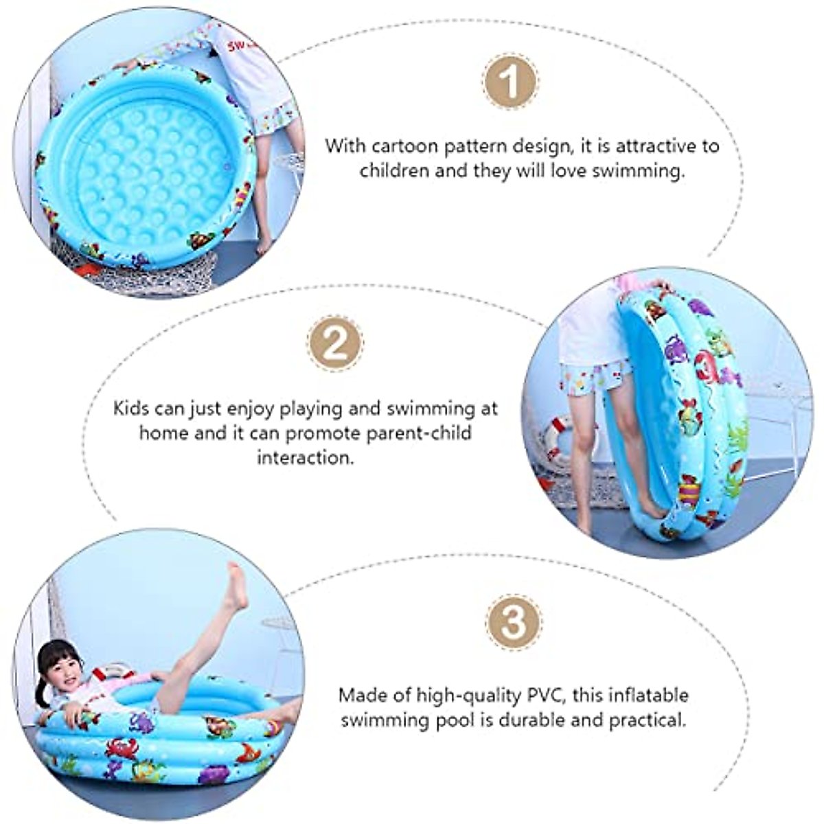 Portable Pool Inflatable Pool Garden Blow up Pool Kids Inflatable Pool Round Inflatable Pool Round Inflatable Baby Inflatables