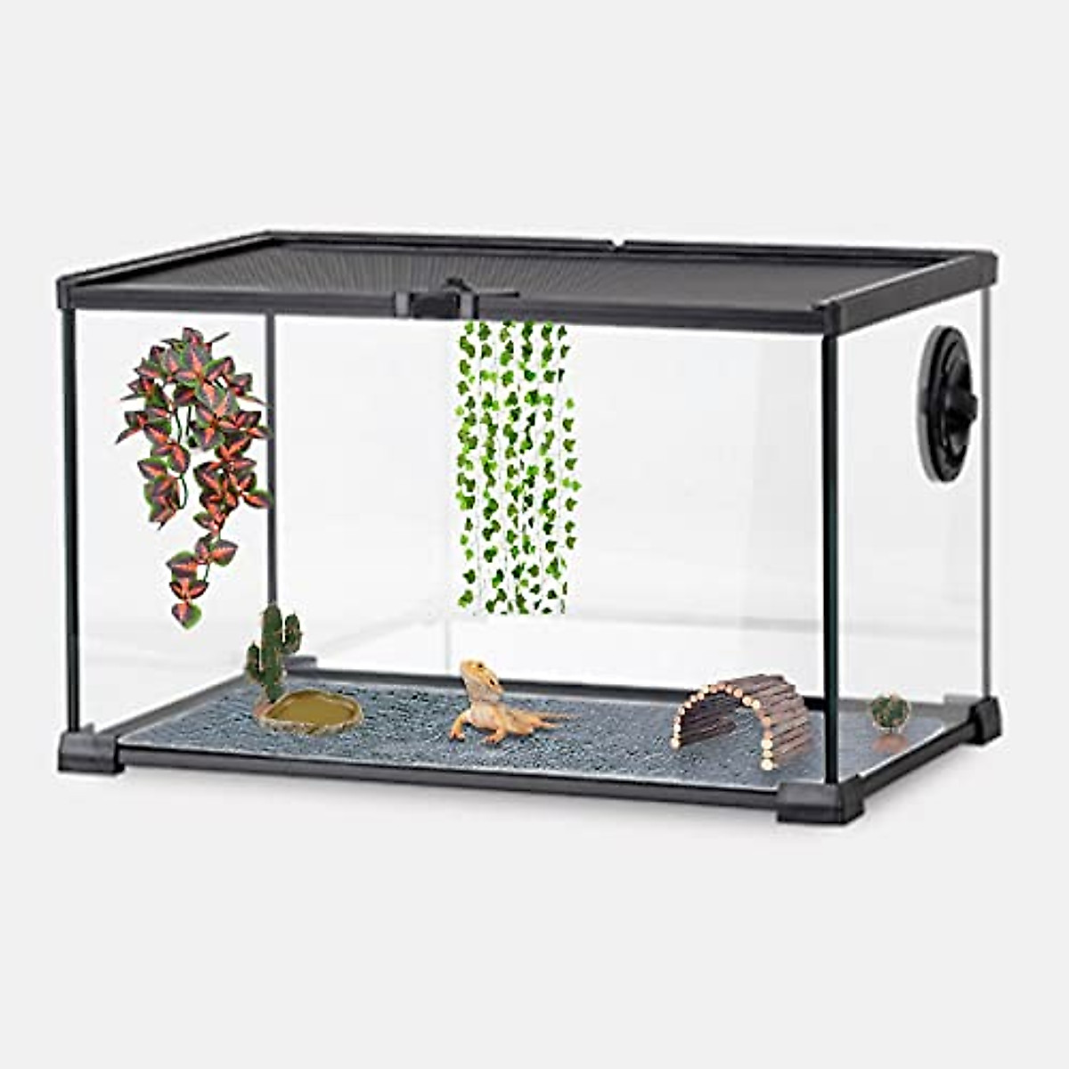 Mechpia 47" x 24" Large Reptile Carpet Terrarium Liner Bedding Reptile Substrate Mat Tank Accessories for Bearded Dragon Snake Lizard Tortoise Leopard Gecko (Grey)