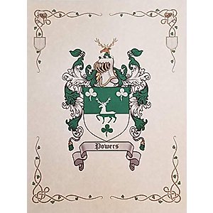 Mr Sweets Fiocchi Coat of Arms, Family Crest 8.5x11 Print - Surname Origin: Italian Italy