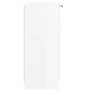vidaXL Sideboard High Gloss White 23.6"x11.8"x27.6" Engineered Wood
