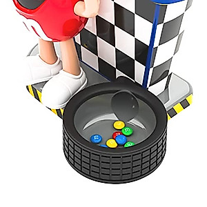 Racer Candy Dispenser by M&M Characters Red dispense candy, gumballs, nuts, snacks and treats for children, kids, adults