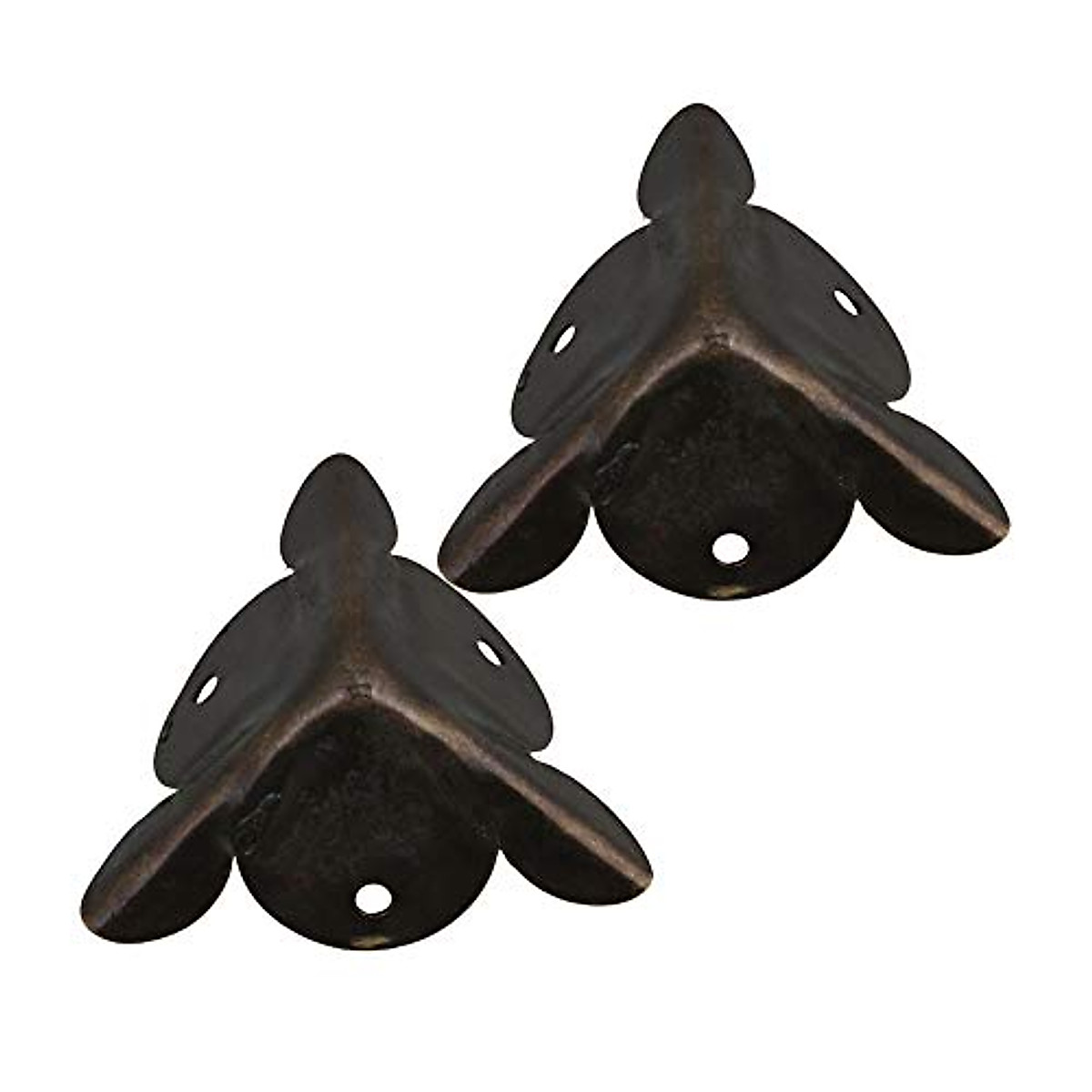 BQLZR Corner Ornament 24x24mm Vintage Bronze Metal Decorative Corner Bracket for Box Pack of 20