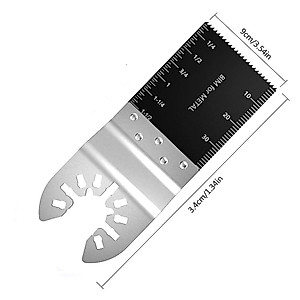 10 Bi-Metal Oscillating Multitool Saw Blades Nail/Metal Cutting/Wood Quick Release Fit Fein Multimaster Porter Cable Black & Decker Bosch Craftsman Ryobi Makita Milwaukee (10 pcs Bi-Metal white)