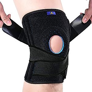 ABYON Plus Size Knee Braces for Knee Pain with Side Stabilizers for Man Women.Relieves Meniscus Tear, ACL, LCL, MCL,Arthritis.Non Slip Adjustable Knee Support for Joint Pain Relief, Injury Recovery