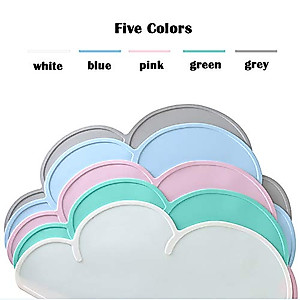 Love Dream Silicone Pet Feeding Food Mat Dog Cat Placemat Mat with Raised Edge, Anti-Slip Waterproof Pet Bowl Mats Pet Food Tray (Pink)