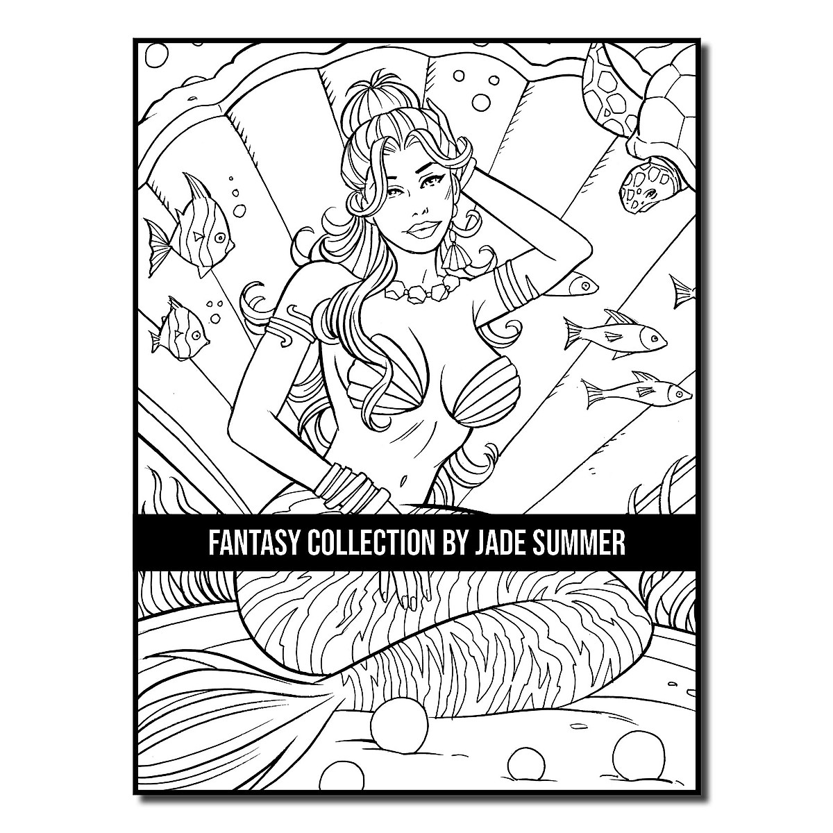 Fantasy Collection: An Adult Coloring Book with 100+ Incredible Coloring Pages of Mermaids, Fairies, Vampires, Dragons, and More!
