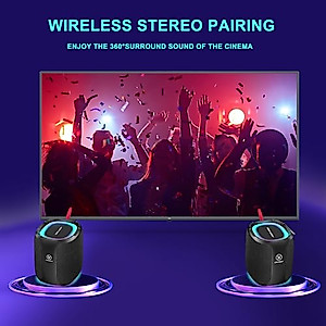 Kinglucky Bluetooth Speaker, Portable Wireless Bluetooth Speaker, 25 Watts, Loud Stereo, Strong Bass, IPX7 Waterproof Shower Speaker, Loud Bluetooth Speaker for Home/Party/Outdoor/Beach