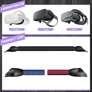 (1 + 1) Ermorgen Golf Clubs Compatible for Oculus Quest 2, Handles Controller Grips for Beat Saber, VR Extension Accessories for Enhanced Gaming Experience Meta Quest 2