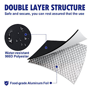 Moyad Reusable Sandwich Bags Set of 2, BPA Free Insulated Lunch Bags for Men Women, Compact Snacks Bags for Picnic, Travel, Office (Black)