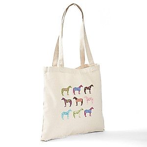 CafePress Colorful Horse Pattern Tote Bag Canvas Tote Shopping Bag