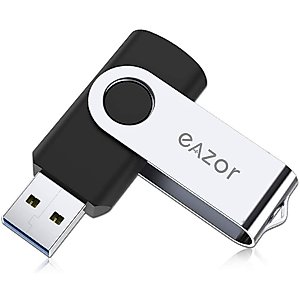 EAZOR USB Flash Drive 64GB - USB 2.0 Interface Digital, Thumb Drive with Swivel Design, Compatible with Computer/Laptop/External Memory Storage, Stick Jump Drive for Photo/Video Backup (64GB-3.0)