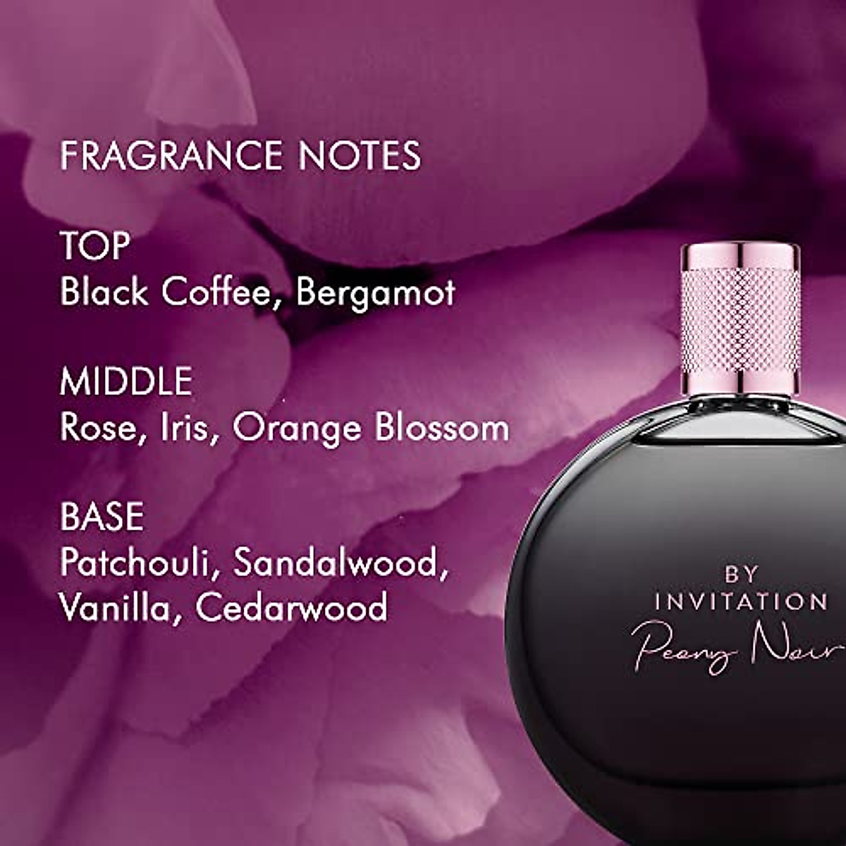 By Invitation Peony Noir from Michael Bublé Fragrances, 1 Fl Oz | Women’s Perfume | Black Coffee, Iris, Rose, Patchouli, Vanilla Perfume | Eau de Parfum | Gift for Women | Vegan & Cruelty Free