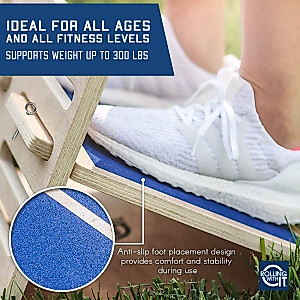 Professional Slant Board for Calf Stretching - Adjustable Wooden Incline Board - Increase Flexibility, Mobility, Pain Relief - Anti-Slip Design - Achilles - Fascia Stretcher - Tight Calves