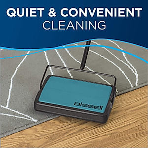 Bissell Easy Sweep Compact Carpet & Floor Sweeper, 2484A, Teal