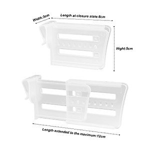 Simfree 12 PACKS refrigerator dividers,refrigerator dividers for shelves,Plastic Refrigerator Dividers Organizer,Expandable from 2.5-4.3 inches drawer dividers for refrigerator drawer,Kitchen Storage