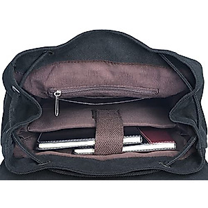 Soutrend AOT Anime Canvas Backpack Mens College School Bag Black Bookbag Drawstring Flap Back Pack Printed Daypack