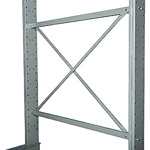 Global Industrial Single Sided Heavy Duty Cantilever Add-On Rack, 2" Lip, 72"Wx46"Dx120"H