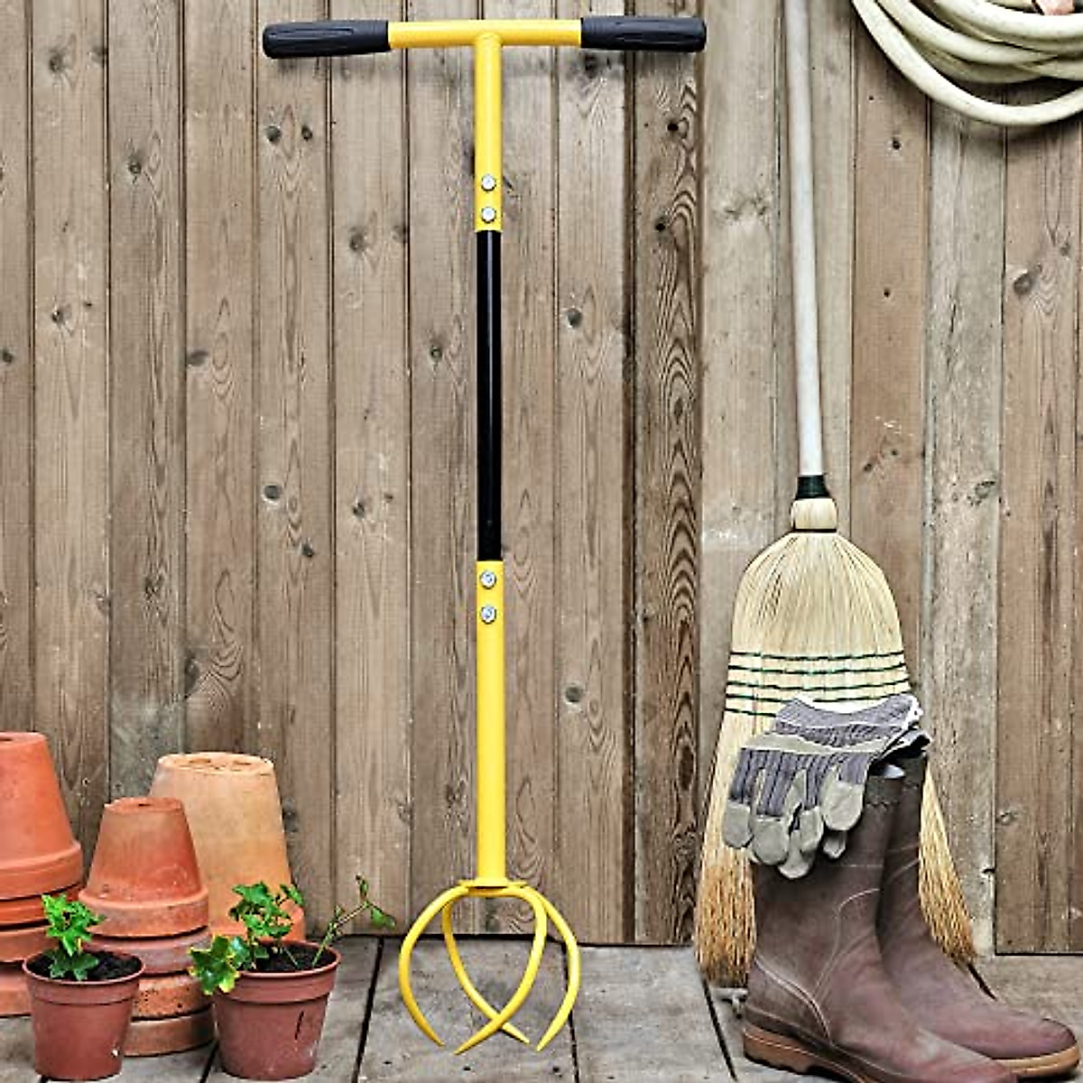 Byhagern Manual Twist Tiller with Anti-Slip Handles, Garden Claw Cultivator for Loosen Soils, Gardening Bed and Plant Box
