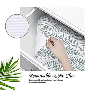 Jersow Shelf Liner Non Slip, Non Adhesive Drawer Liner, Waterproof Shelf Liners for Kitchen Cabinets, Drawer, Fridge, Wire Shelving, Pantry, Under Sink, Bathroom-12 X 20FT, Heavy Duty(Green)